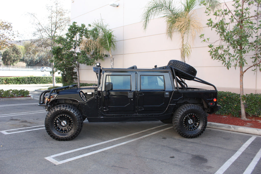 Hummercore Hummer H1 Slant Back Tire Carrier - For Soft Top Truck